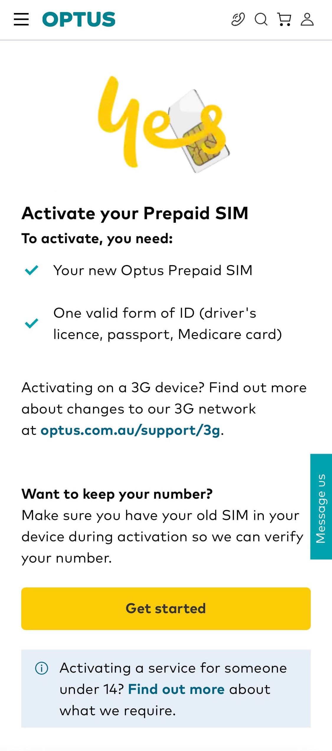 オーストラリア Optus プリペイドSIMカード有効化方法を画像と共に丁寧に解説！ - annieslog